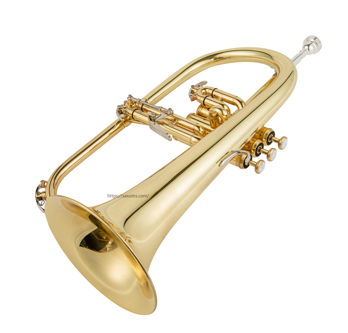 Trigger Flugelhorn Bb Yellow Brass Bell Clear Lacquer– AUROSUS