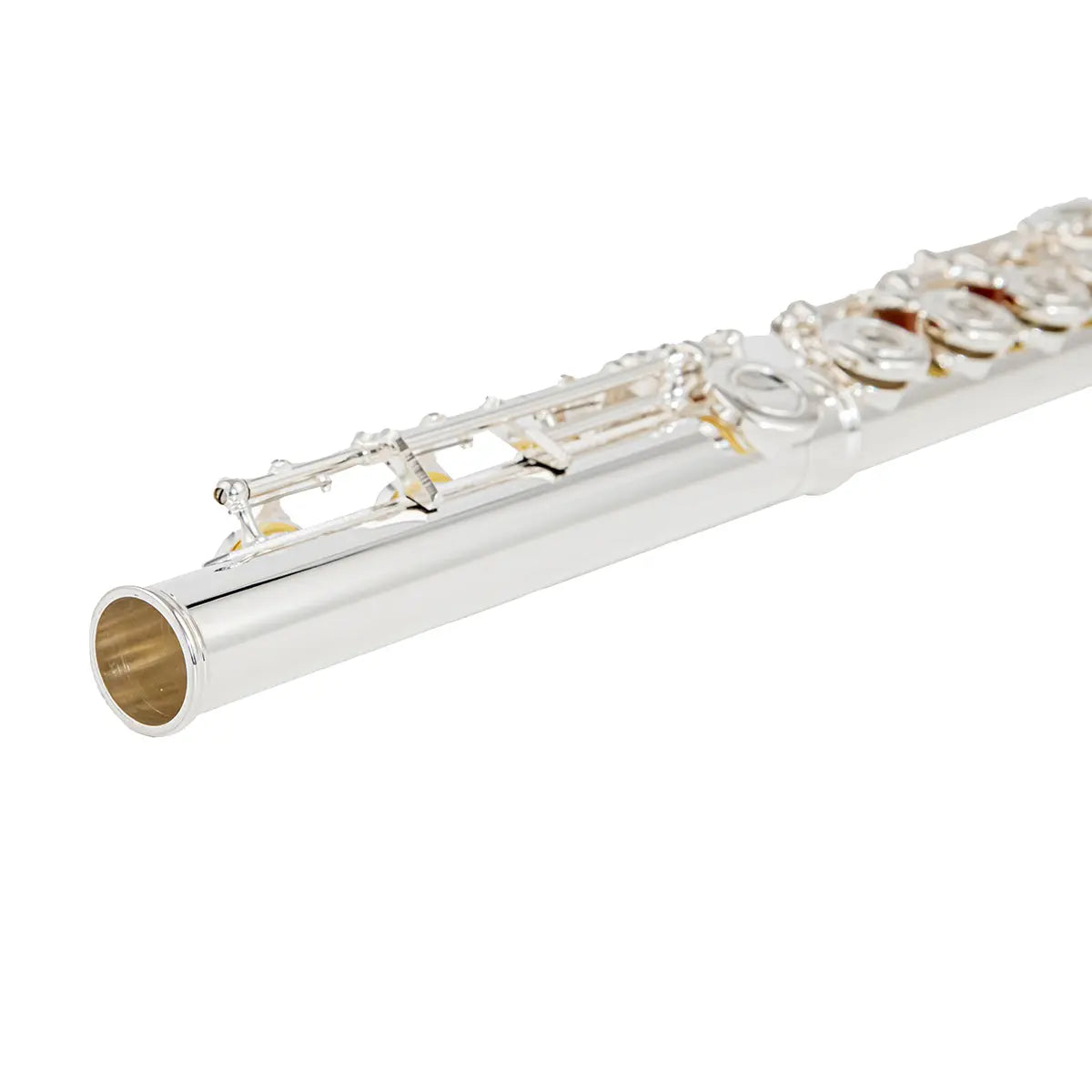 silver plated Intermediate 17keys open/closed hole c flute with b foot ...